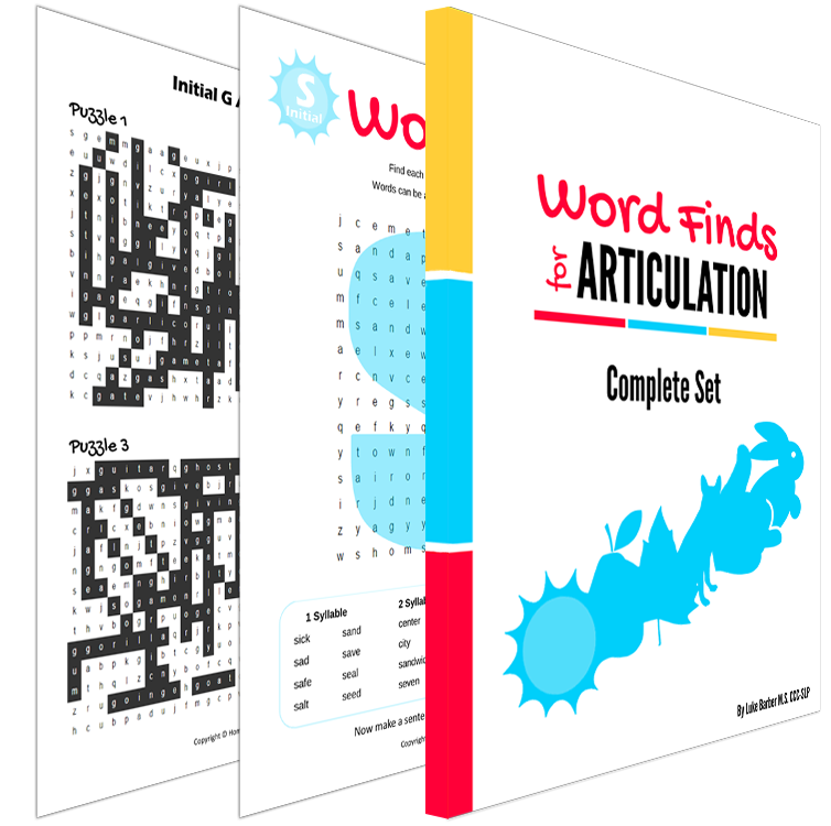 Articulation Word Searches – HomeSpeechHome