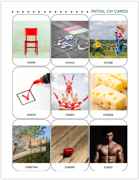 Printable Speech Therapy Flashcards for Kids & Adults - CH Sound ...