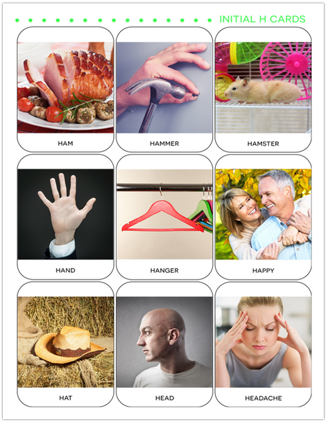 Printable Speech Therapy Flashcards for Kids & Adults - H Sound ...