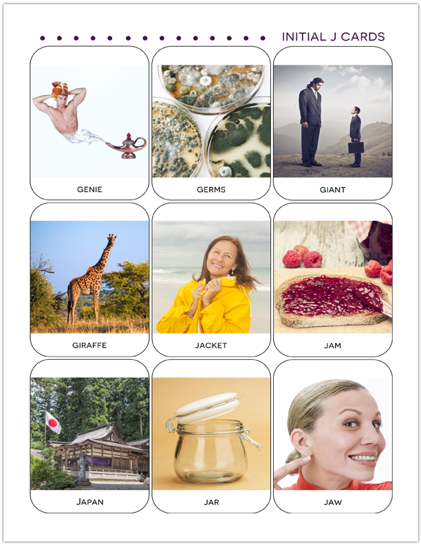 Printable Speech Therapy Flashcards for Kids & Adults - J Sound ...