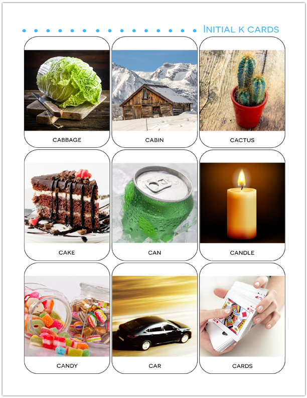 Printable Speech Therapy Flashcards for Kids & Adults - K Sound ...