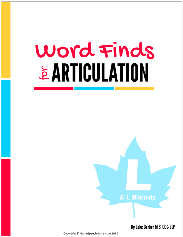 L & L Blend Articulation Word Search – HomeSpeechHome