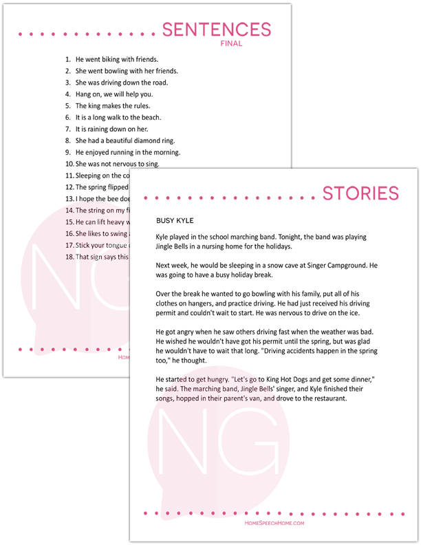 Printable Speech Therapy Flashcards for Kids & Adults - NG Sound ...