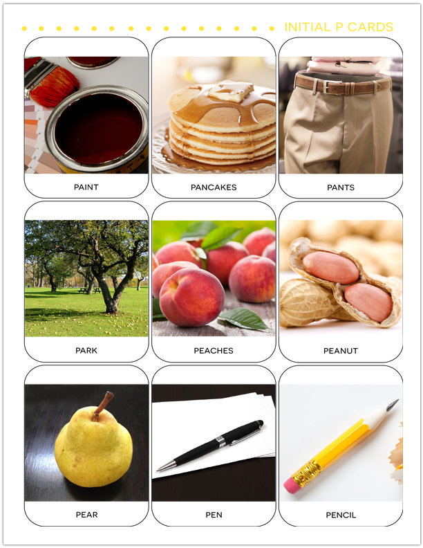 Printable Speech Therapy Flashcards for Kids & Adults - P Sound ...