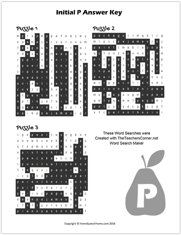 Complete Articulation Word Search – HomeSpeechHome