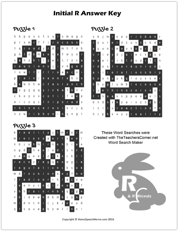 R & R Blend Articulation Word Search – HomeSpeechHome