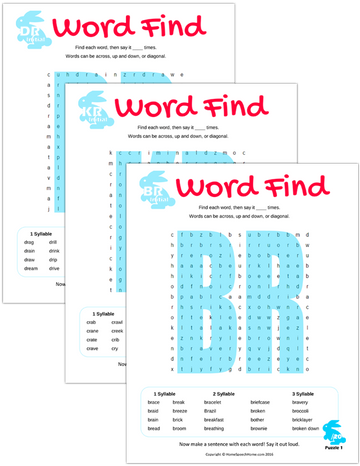 Complete Articulation Word Search – HomeSpeechHome