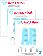 Vocalic R Articulation Word Search – HomeSpeechHome