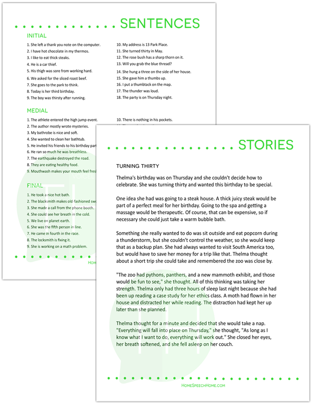 Printable Speech Therapy Flashcards for Kids&Adults|Voiceless TH Sound ...