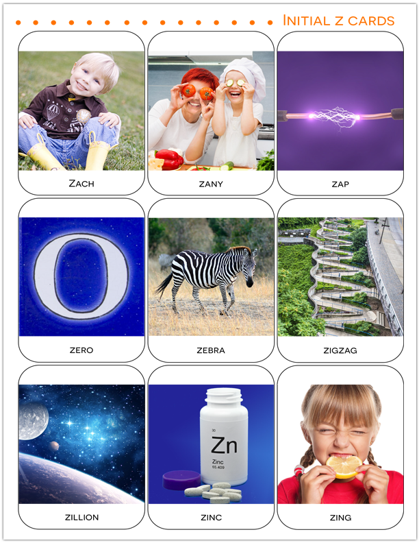 Printable Speech Therapy Flashcards for Kids & Adults - Z Sound ...
